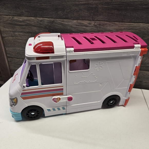 Barbie | Toys | Barbie Ambulance Care Clinic Vehicle 2 In Playset With ...